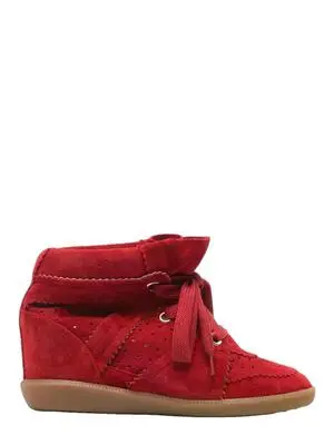 Isabel Marant Étoile Bobby Wedge Sneakers Red