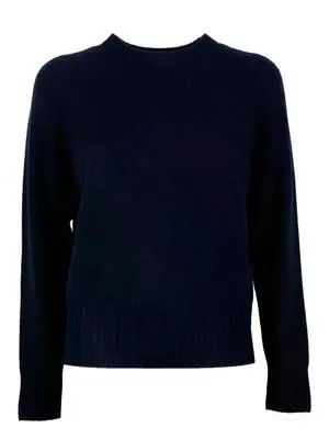 Seventy Long-sleeve Ribbed-trim Sweater Blue