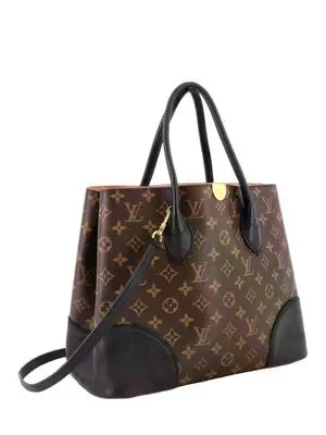 LOUIS VUITTON Flandrin Handbag Monogram Canvas And Leather Tote Bag Brown