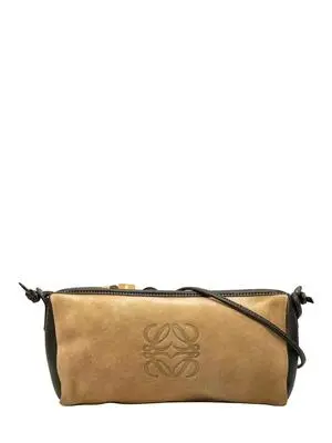 Loewe 20th Century Suede Anagram Crossbody Bag - Brown
