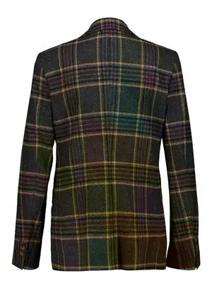 PAULA Houndstooth Embroidered Check Jacket - Grey