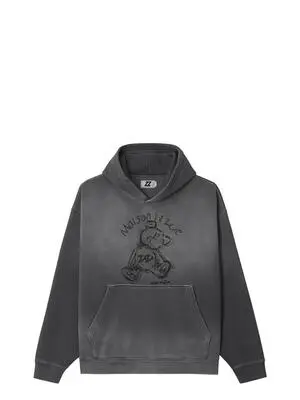 Izzue Graphic-print Cotton Hoodie - Grey