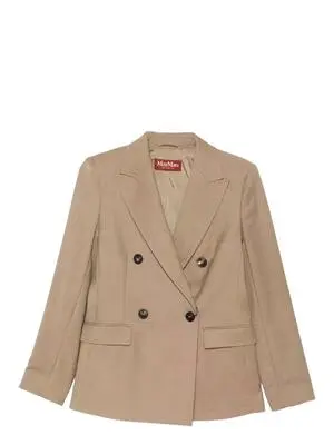Max Mara Double-breasted Peak-lapels Jacket - Neutrals