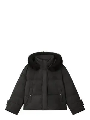 Izzue Faux-fur Trim Padded Jacket - Black