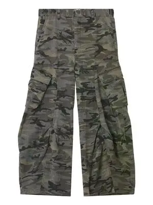 Izzue Camouflage-print Cargo Pants - Grey