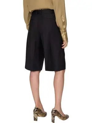 JOSEPH Gabbie Pleated Shorts - Black