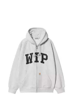 Carhartt Work In Progress Logo-appliqué Zip-up Hoodie - Grey