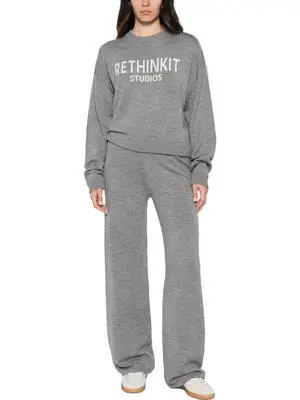 RETHINKIT STUDIOS Logo-intarsia Knitted Sweater