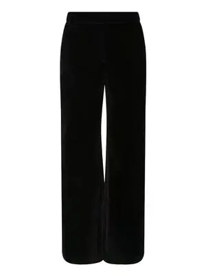 GENNY Velvet Wide-leg Trousers - Black