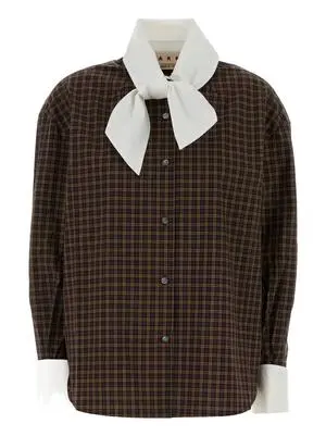 Marni Embroidered Poplin Oversize Shirt - Multicolor
