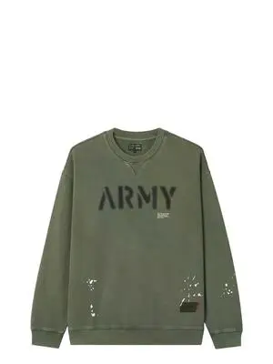 Izzue Paint-splatter Logo-print Sweatshirt - Green