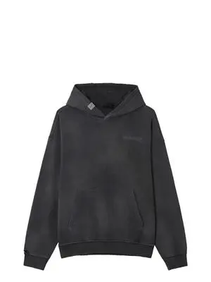 FIVE CM Graphic-print Distressed Hoodie - Black