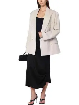 Victoria Beckham Double-breasted Peak-lapel Blazer - Neutrals