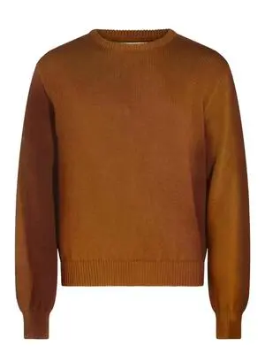 ARTE ANTWERP Logo-embroidered Ribbed-knit Sweater - Brown