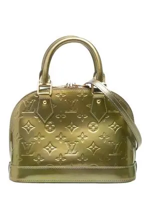 LOUIS VUITTON 2010-2026 Monogram Vernis Alma Bb Satchel - Green