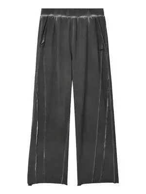 Izzue Faded Raw-edge Track Pants - Grey