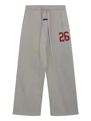 Fear Of God Logo-patch Drawstring Track Pants - Grey