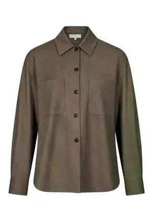 Antonelli Firenze Azalea Oversized Chest-pocket Shirt - Brown