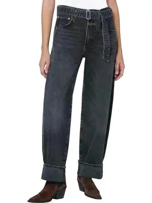 AGOLDE Belted Turn-up Jeans