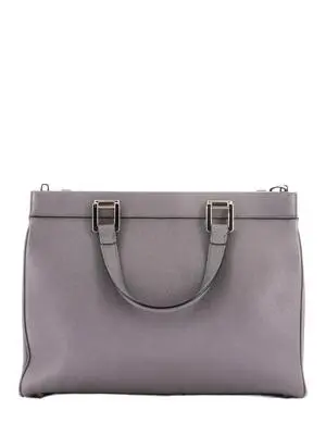 Gucci Zumi Top Handle Bag Leather Medium Satchel - Grey
