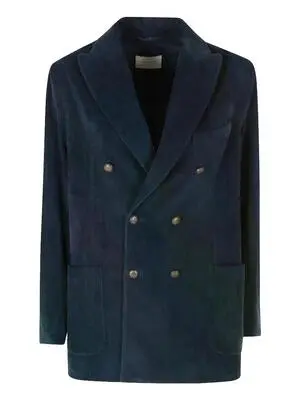 CIRCOLO 1901 Double-breasted Corduroy Blazer - Blue