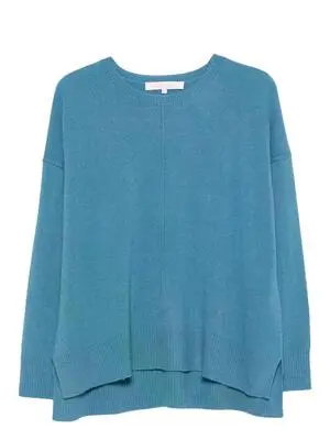 ABSOLUT CASHMERE Exposed-seam Cashmere Sweater - Blue