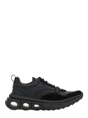 SALVATORE FERRAGAMO Cutout-sole Leather Sneakers