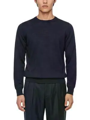 Tagliatore Budd Crew-neck Long-sleeve Sweater - Blue