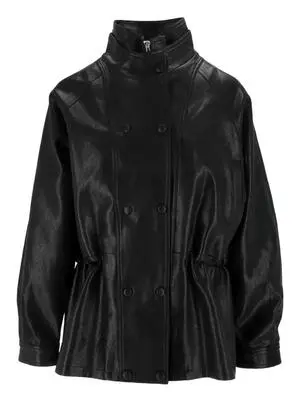 ELEH Double-breasted Oversized Jacket - Black