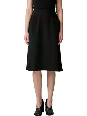 Vetements Back-slit Flared Skirt - Black