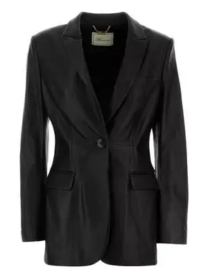 Blumarine Leather Blazer - Black