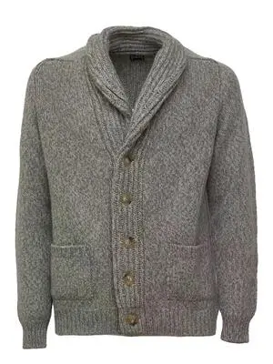 Fedeli Quito Shawl-collar Cardigan Grey