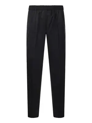 Zegna Elasticated-waist Pleated Trousers - Black