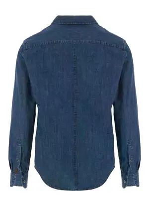 JACOB COHЁN Logo-embroidered Button-down Shirt - Blue