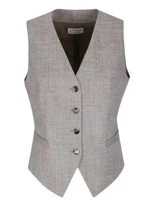 Alberto Biani Button-fastening Gilet - Grey