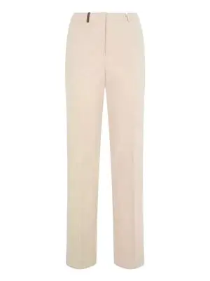Peserico Straight-leg Tailored Trousers - Neutrals