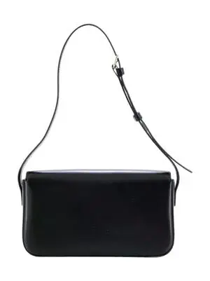 Celine Triomphe East-west Smooth Calfskin Shoulder Bag - Black