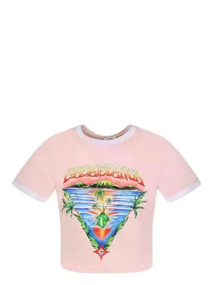 Casablanca Innocence Triangle T-shirt Pink