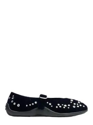 Ash Mimosa Stud-embellished Ballet Flats - Blue