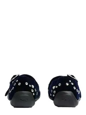 Ash Mimosa Stud-embellished Ballet Flats - Blue