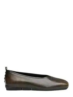Ash Breeze Stud-embellished Ballet Flats - Brown