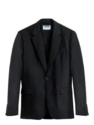 Moschino Single-breasted Wool Blazer - Black