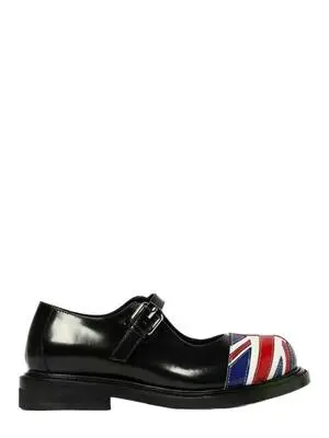 Moschino English Olivia Union Jack Mary Janes - Black