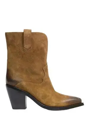 Ash Jester Western-style Ankle Boots - Brown