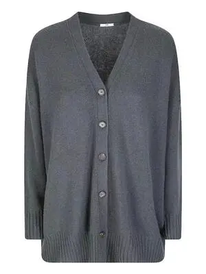 M.S.M. V-neck Button-up Cardigan - Grey
