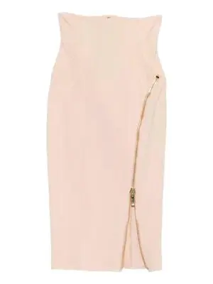 Elisabetta Franchi Zip-detail Pencil Skirt - Pink