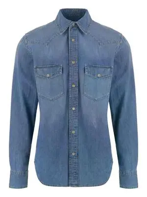 JACOB COHЁN Western-style Denim Shirt - Blue