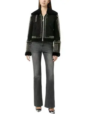PHILIPP PLEIN Stud-embellished Cropped Jacket