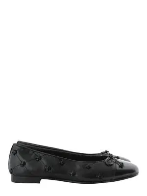Tory Burch Bunny Knot Cap-toe Ballet Flat - Black