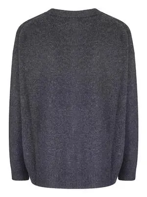 BE YOU Round-neck Cashmere Sweater - Grey